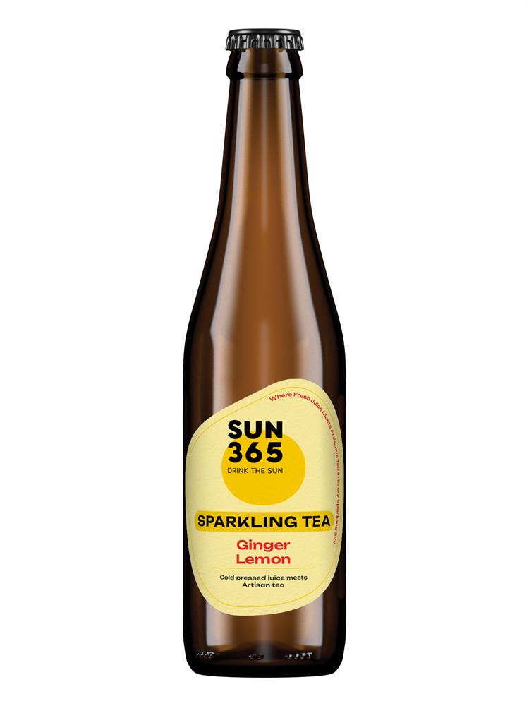 SUN365 Sparkling Tea Ginger & Lemon 330ml (Sold in multiple of 2)